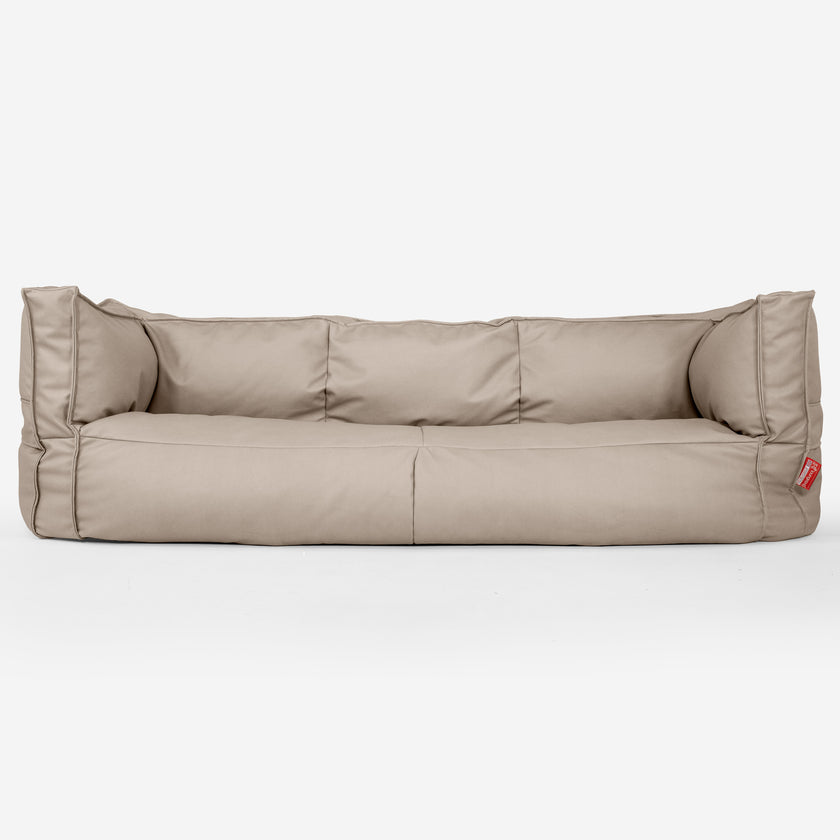 Lounge Pug 3 Sitzer Riesen Sitzsacksofa Veganes Leder Elfenbein Albert