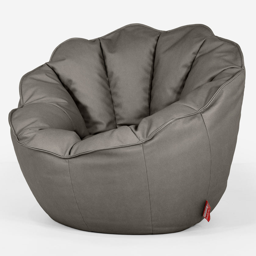 Lounge Pug Natalia Sacco Sitzsack Stuhl Veganes Leder Grau– Big Bertha ...