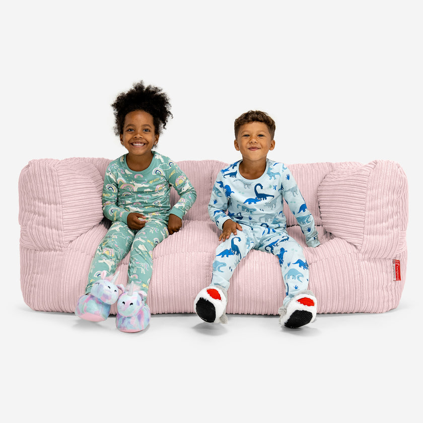 Lounge Pug Riesen Kinder Sitzsack Sofa Cord Rosa Albert 2 Sitzer