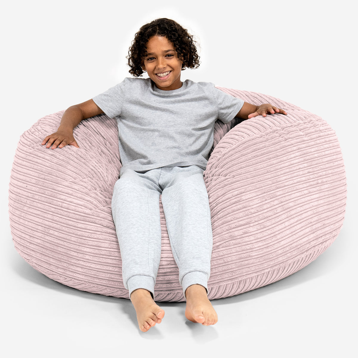 Lounge Pug Super Bequemer Riesen Kindersitzsack Cord Rosa Kinder