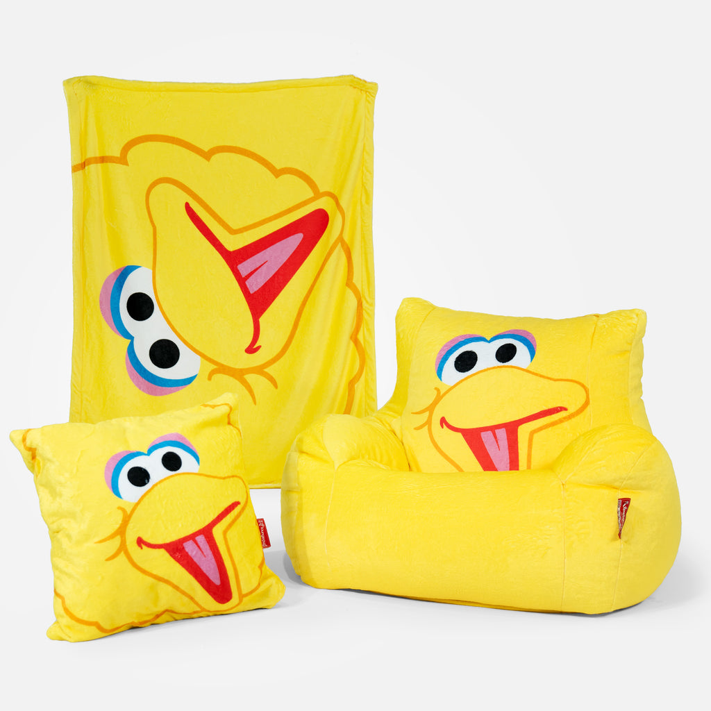 Sesame Street Bibo Kuscheldecke Tagesdecke Gelb 100 x 140 cm– Big ...