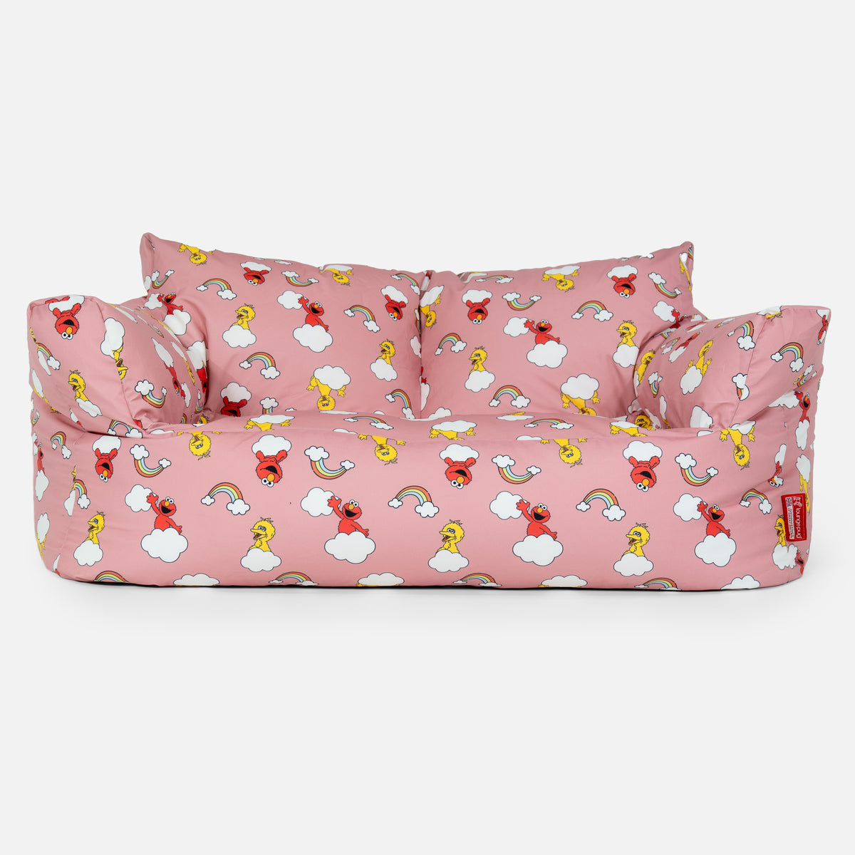 Sesame Street Elmo & Bibo 2-Sitzer Riesen Sitzsacksofa, Rosa ...